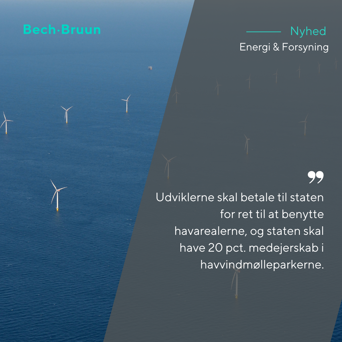 Politisk aftale om udbudsrammer for 9 GW havvind frem mod 2030